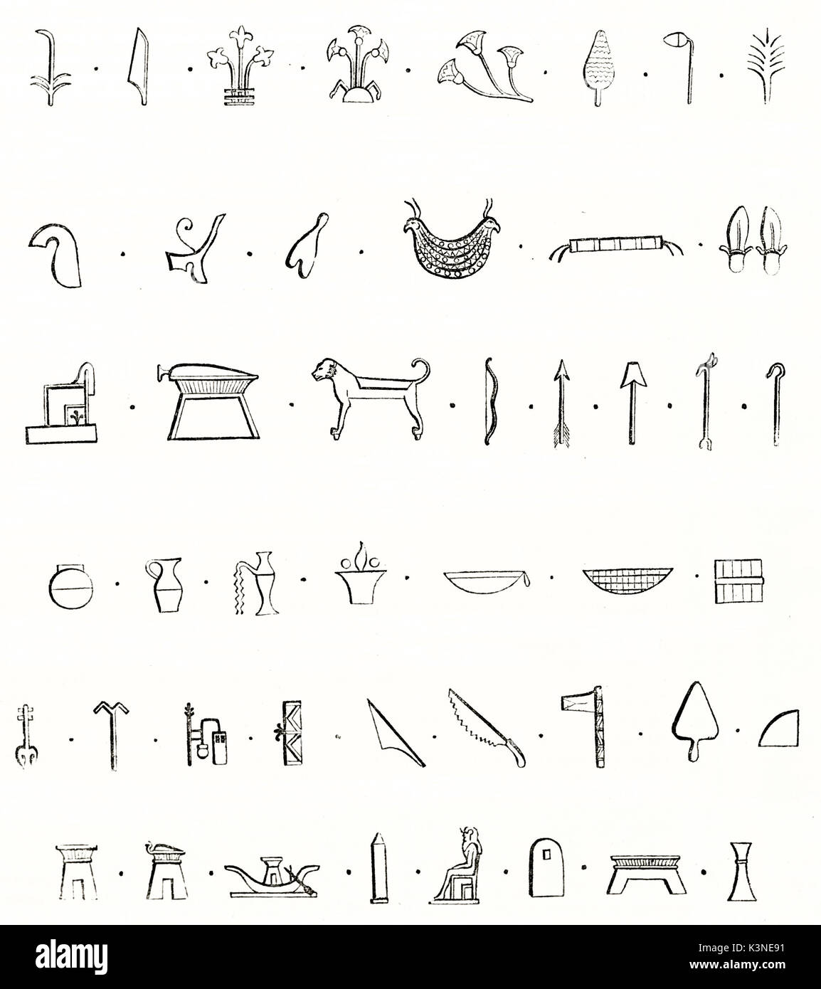 Egyptian Hieroglyphs Writing Stockfotos und -bilder Kaufen - Alamy