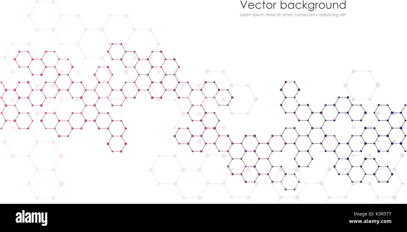 Hexagonale Struktur Molekül Dna von Neuronen System, genetischen und ...