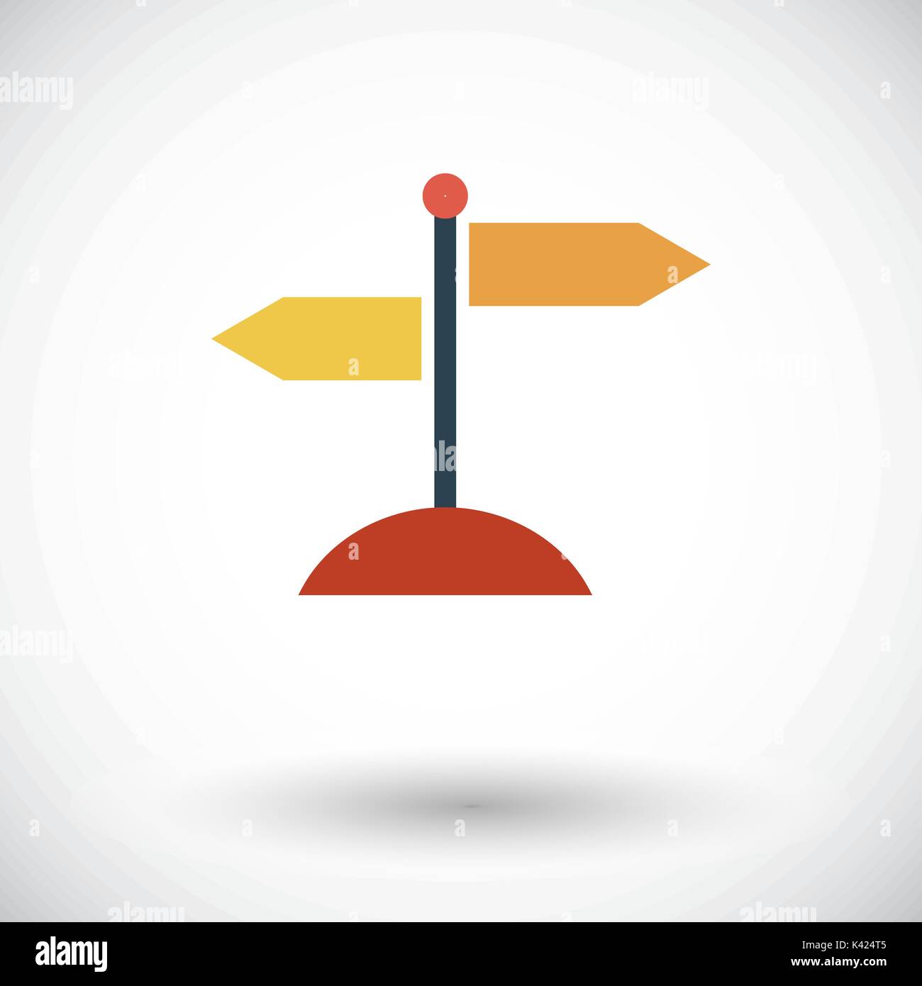 Wegweiser Symbol. Flache Vektor zugehörige Symbol für Web und mobile ...