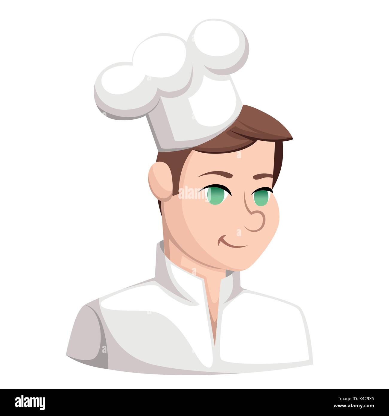 Chefkoch Speisen realistische Cartoon Character Design isoliert Vector ...