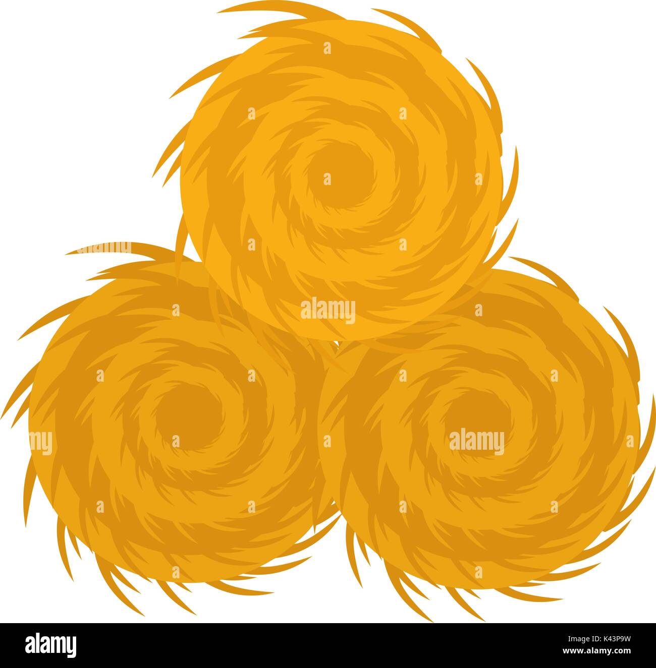 Haystack Symbol Flat Style. Auf weissem Hintergrund. Vector ...