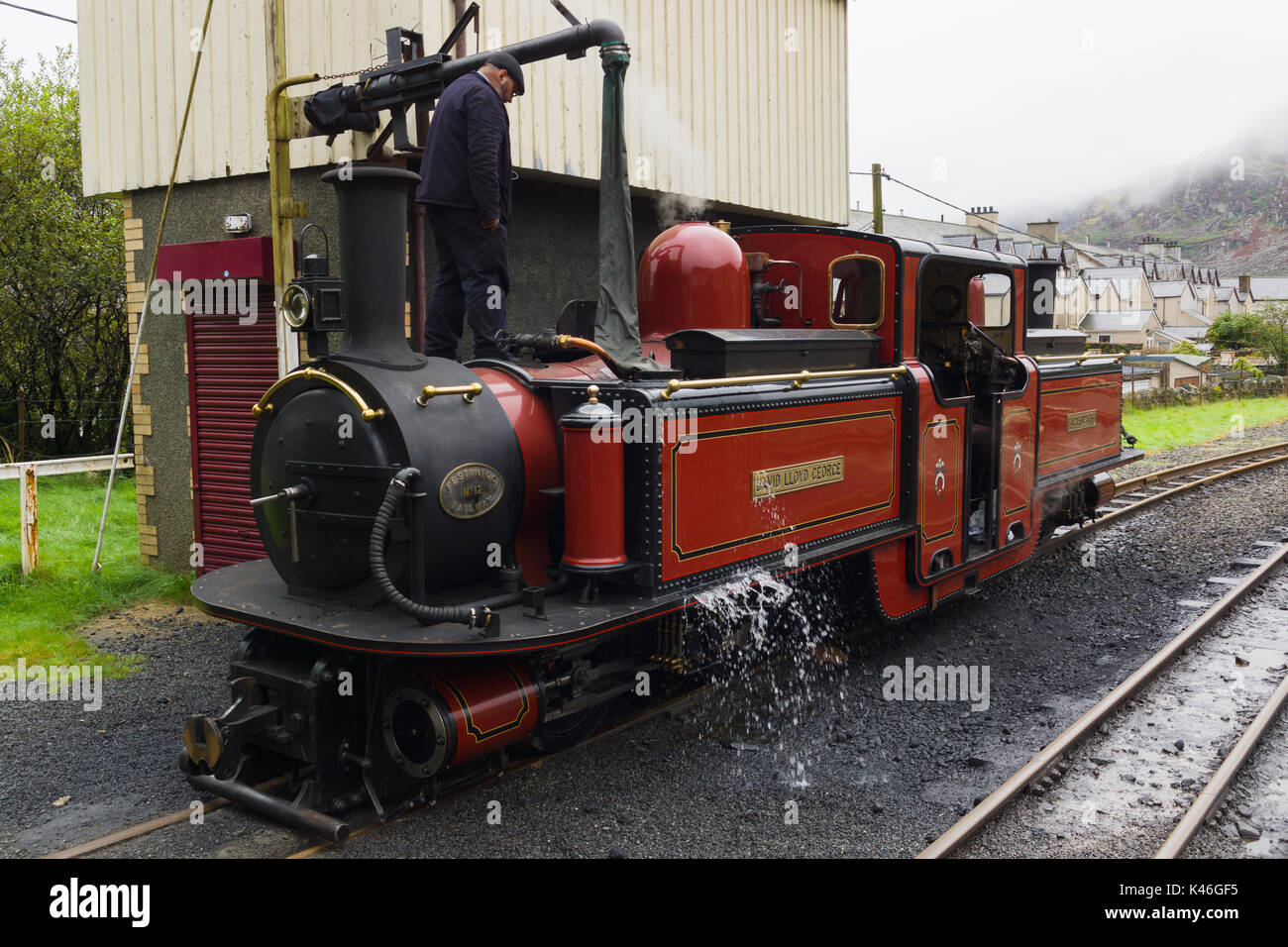 Schmalspur Dampflok David Lloyd George der Ffestiniog Railway Company ...