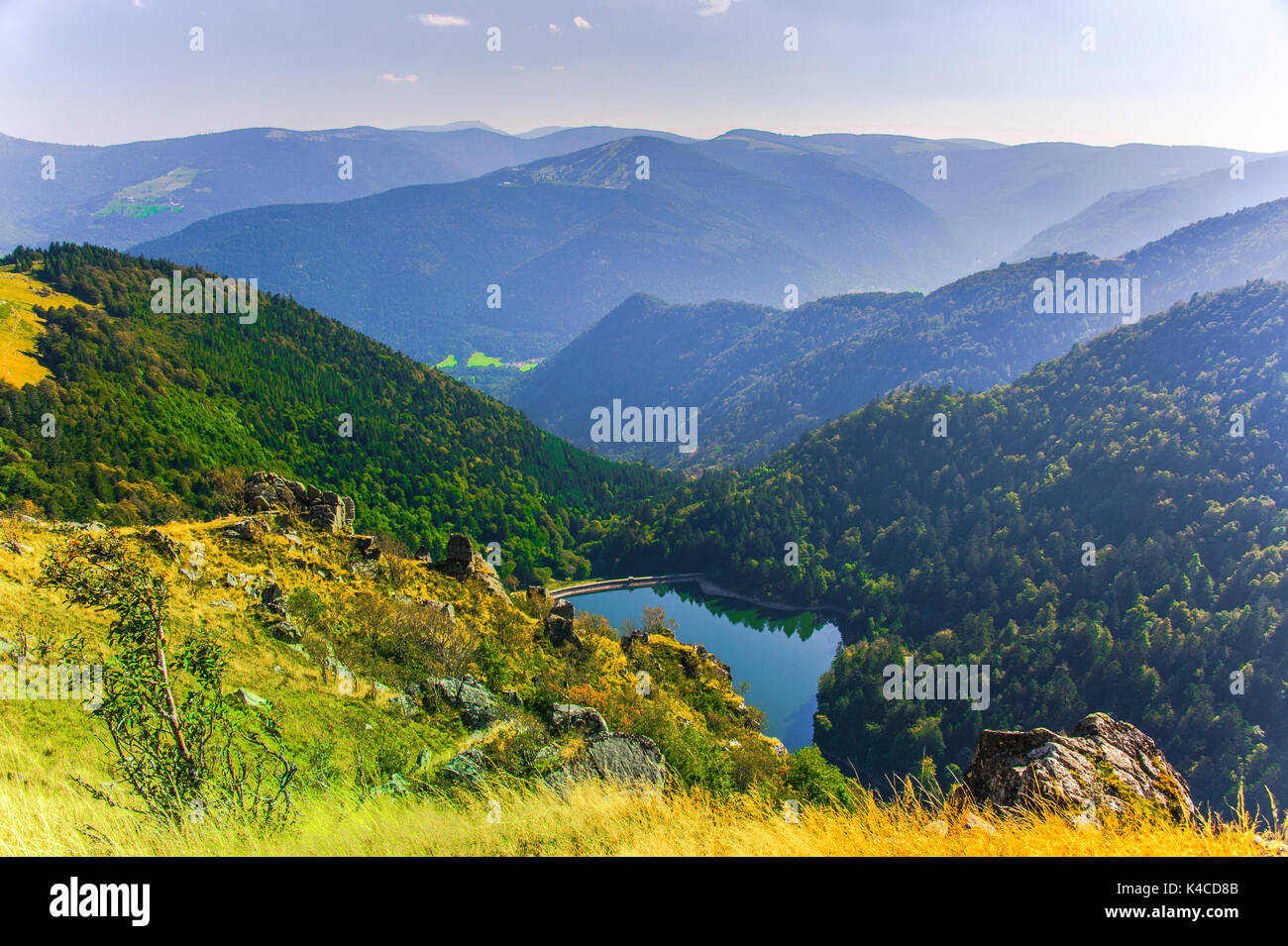 Landschaft Panorama Des Naturparks Ballons Des Vosges Mit Dem ...