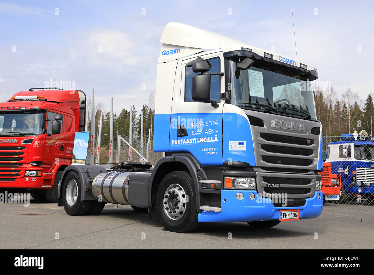 LAUKAA, Finnland - 19. MAI 2017: LNG oder ein verfluessigtes Erdgas ...