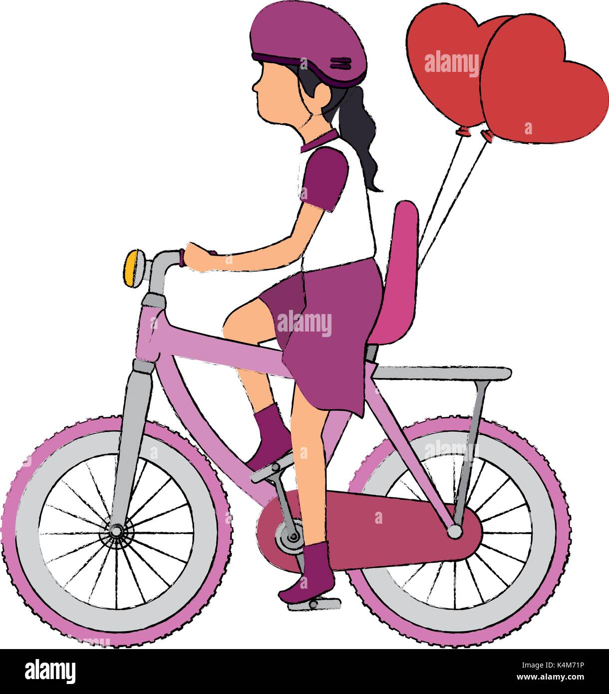 Vector Illustration Cartoon Cyclist Stockfotos & Vector Illustration ...