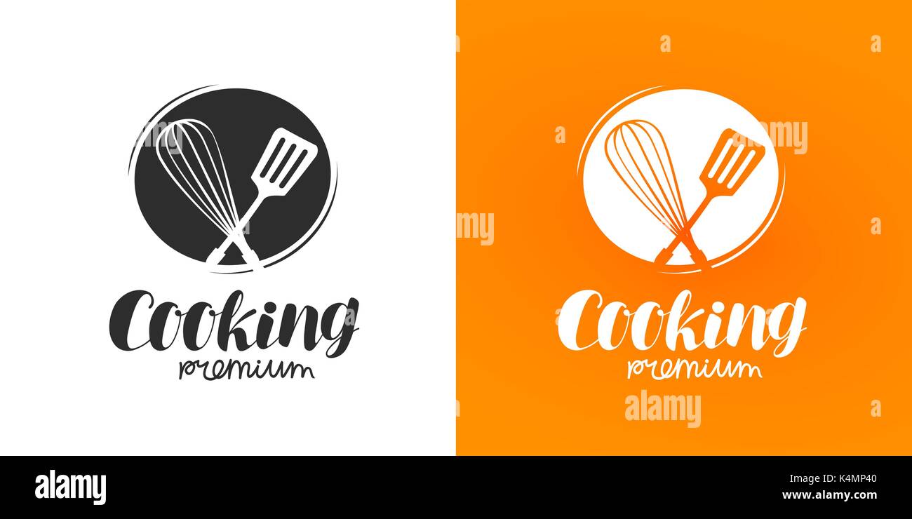 Kochen Logo oder Label. Küche, Kochen Symbol. Vector Illustration Stock ...