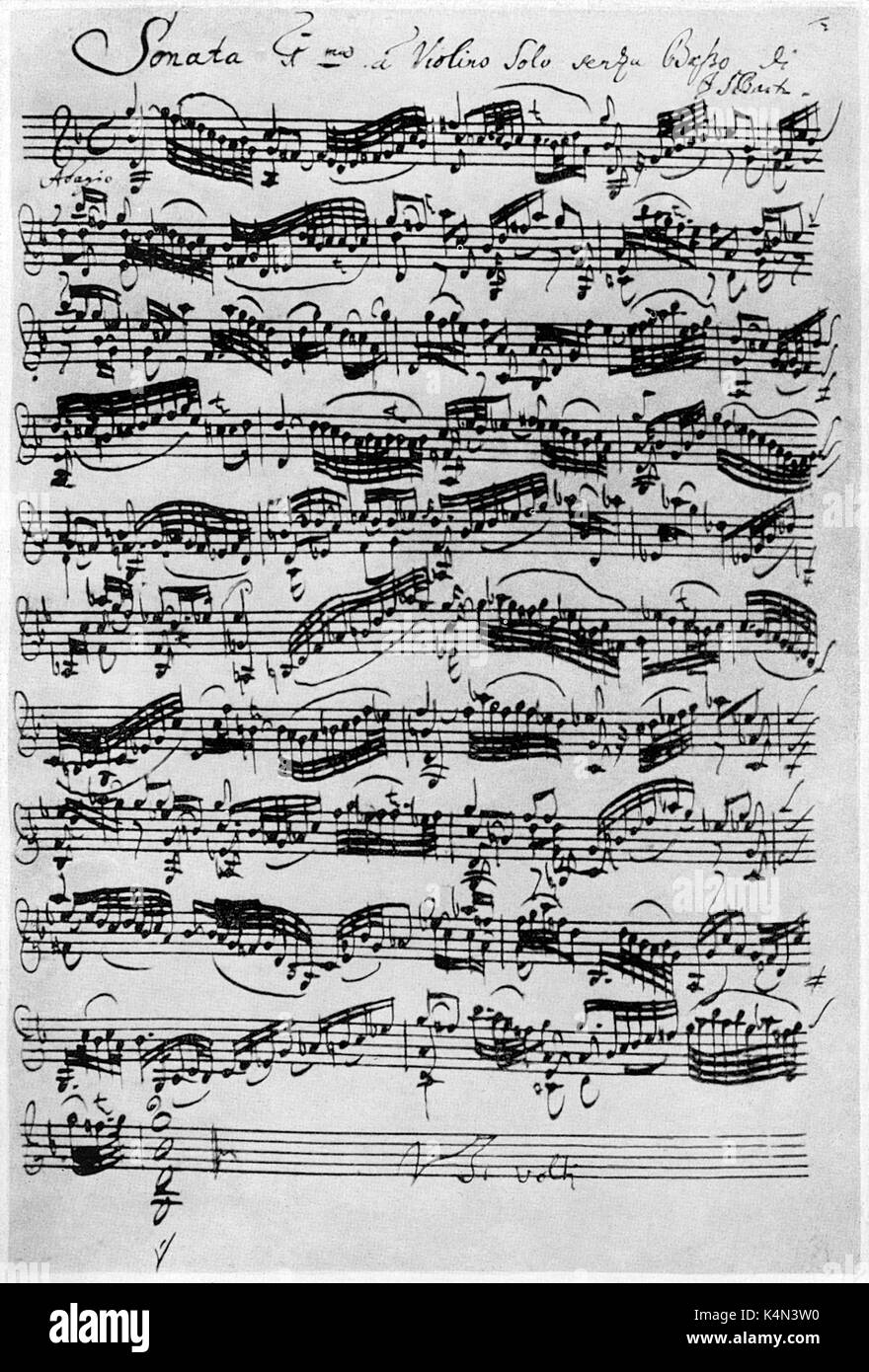 BACH, Johann Sebastian - Sonate in G-Moll für Violine solo und ...