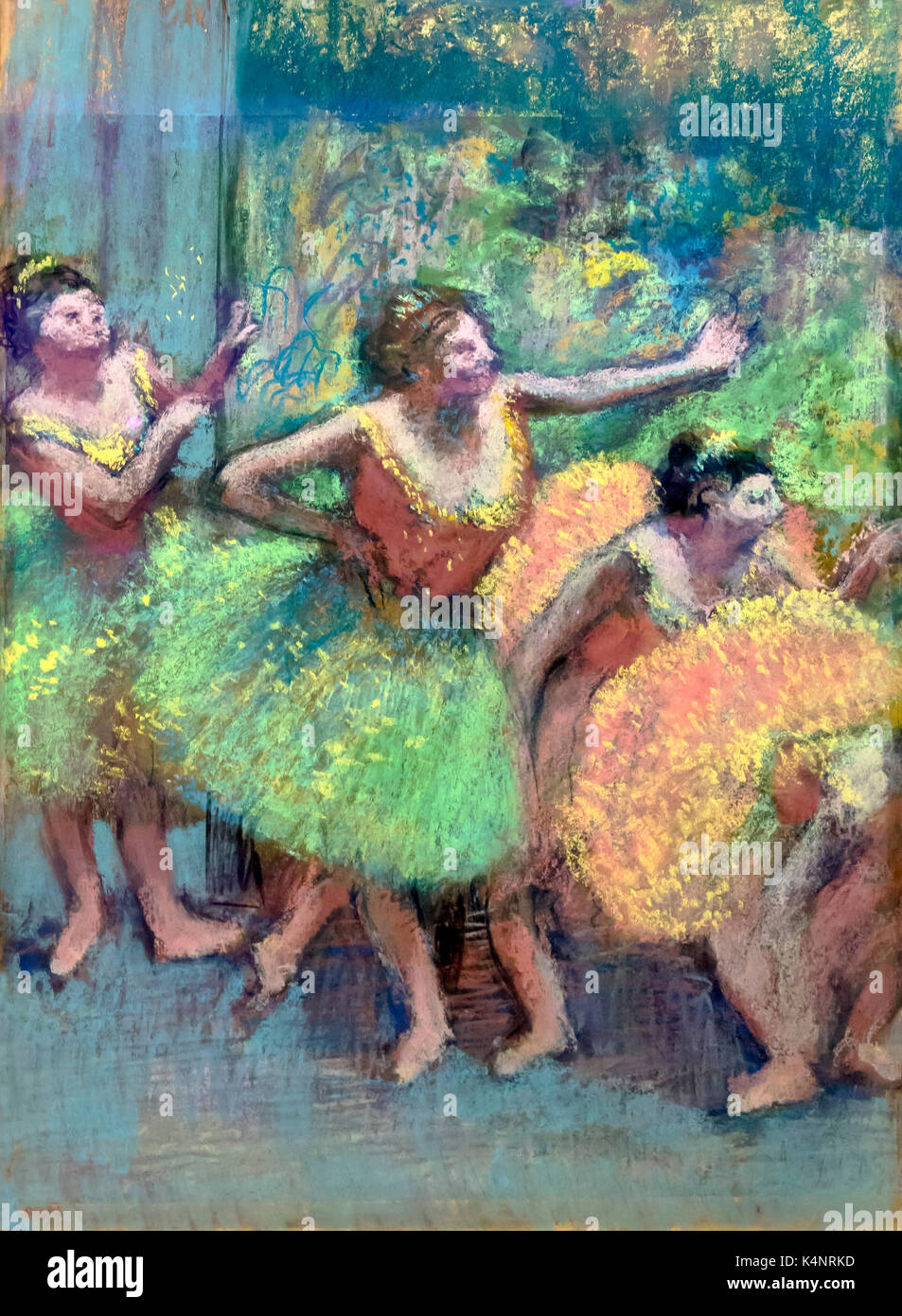 Tänzer in Grün und Gelb, von Edgar Degas, um 1903, Solomon R ...