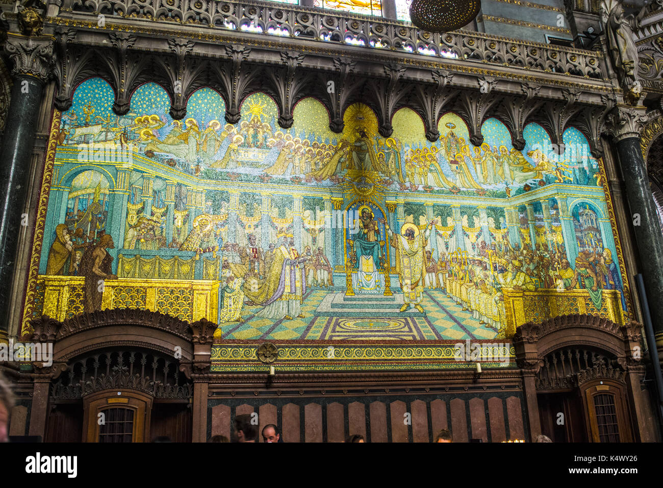 Mosaik der Basilique Notre Dame De Fourviere, Lyon Stockfotografie - Alamy