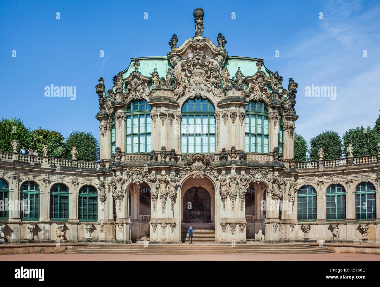 Deutschland, Sachsen, Dresdner Zwinger, Blick auf die Wand Pavillion ...