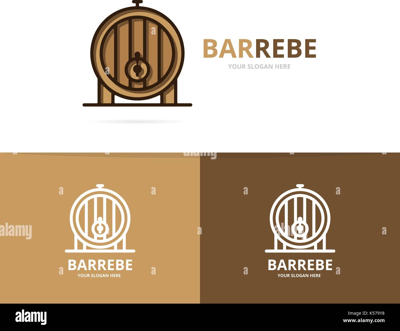 Vektor von Bier oder Wein fass Logo Vorlage. Und bar Symbol Stock ...