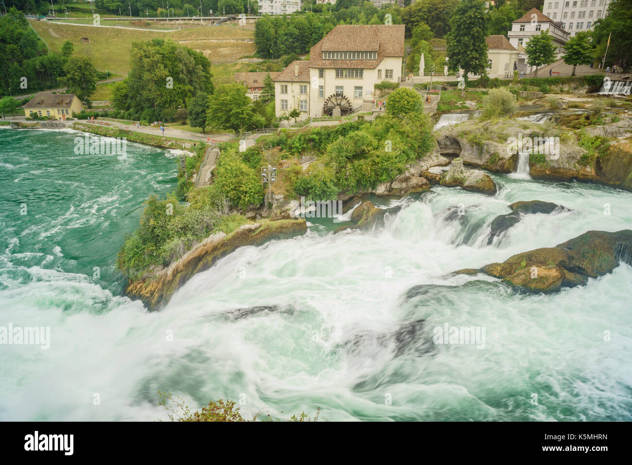Der größte Wasserfall - Rheinfall bei Europa, Zürich, Schweiz ...