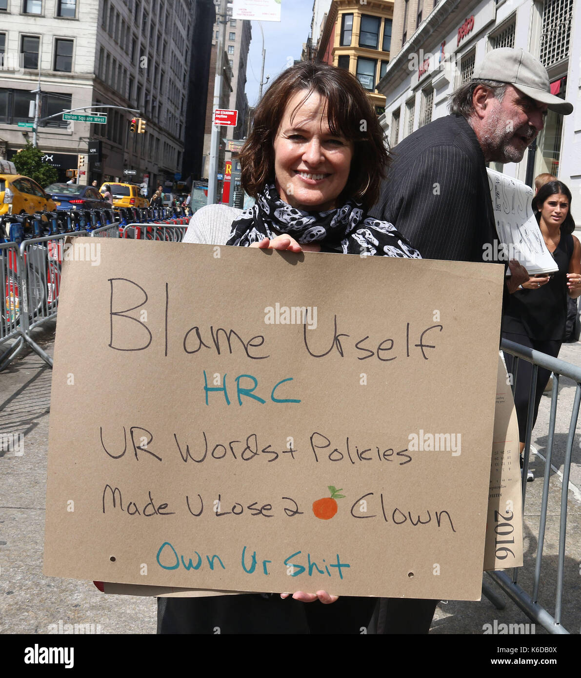 New York, New York, USA. 12 Sep, 2017. Anti-Hillary Clinton ...