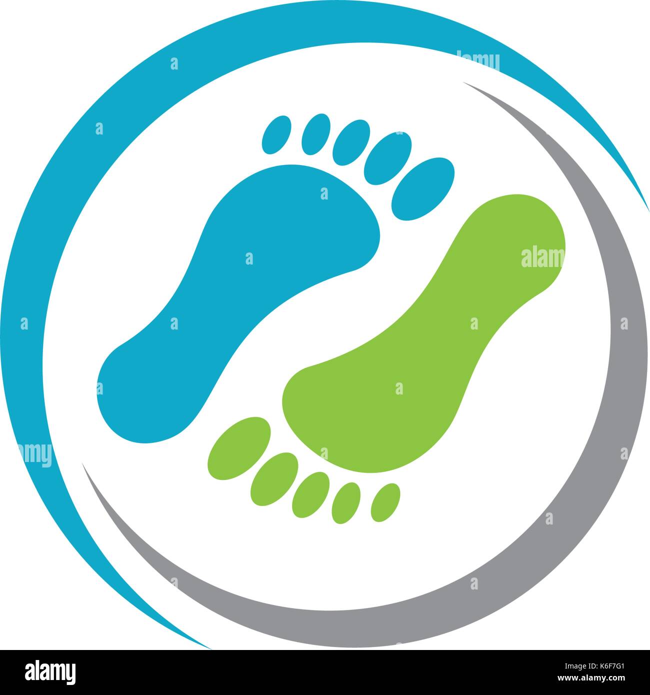 Fuß Logo Template Vector Illustration Stock-Vektorgrafik - Alamy