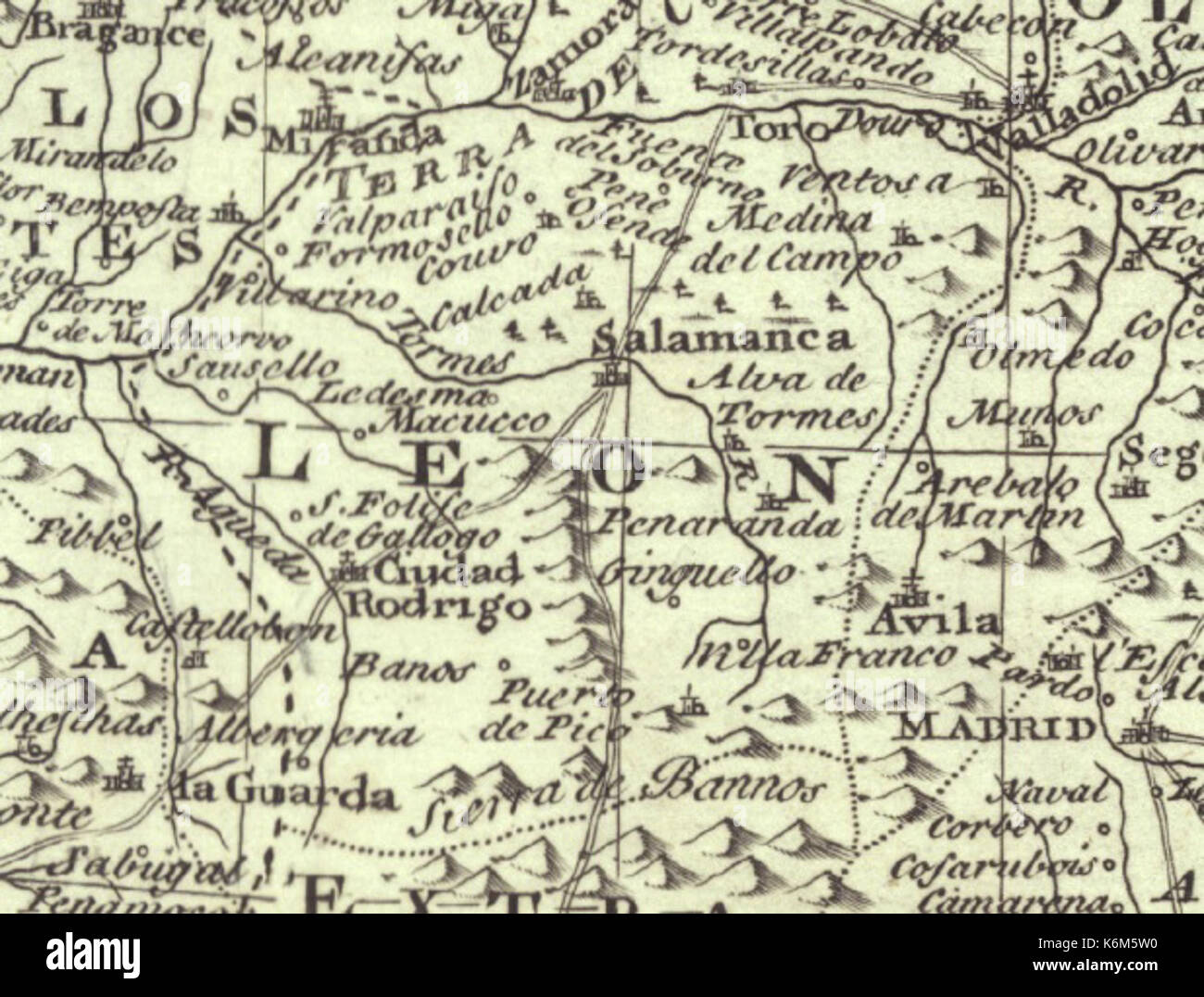 Las mejores Mapa 1780 sur Reino de Leon Stockfotografie - Alamy