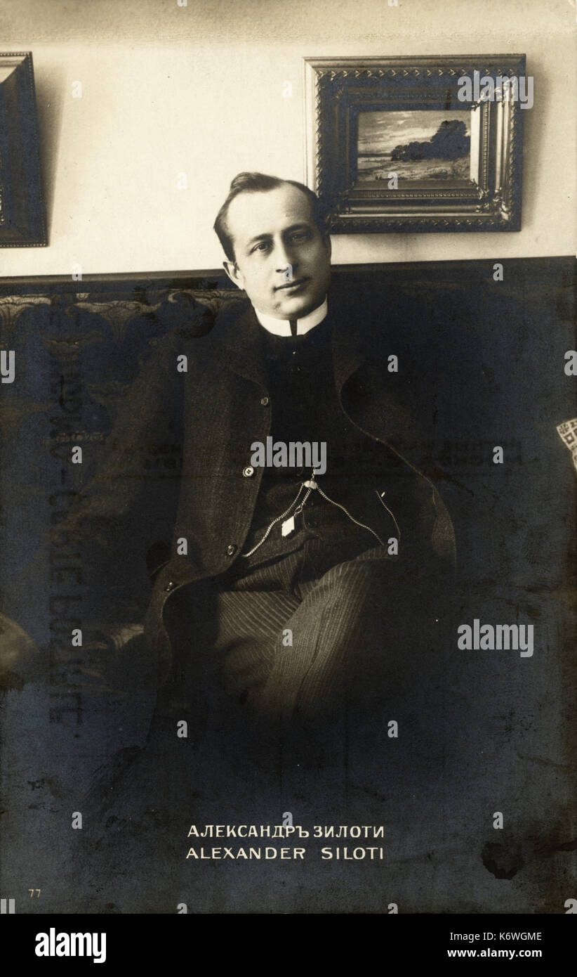 Alexander Siloti Rachmaninows Cousin, R Mutter drängte ihn nach Moskau ...