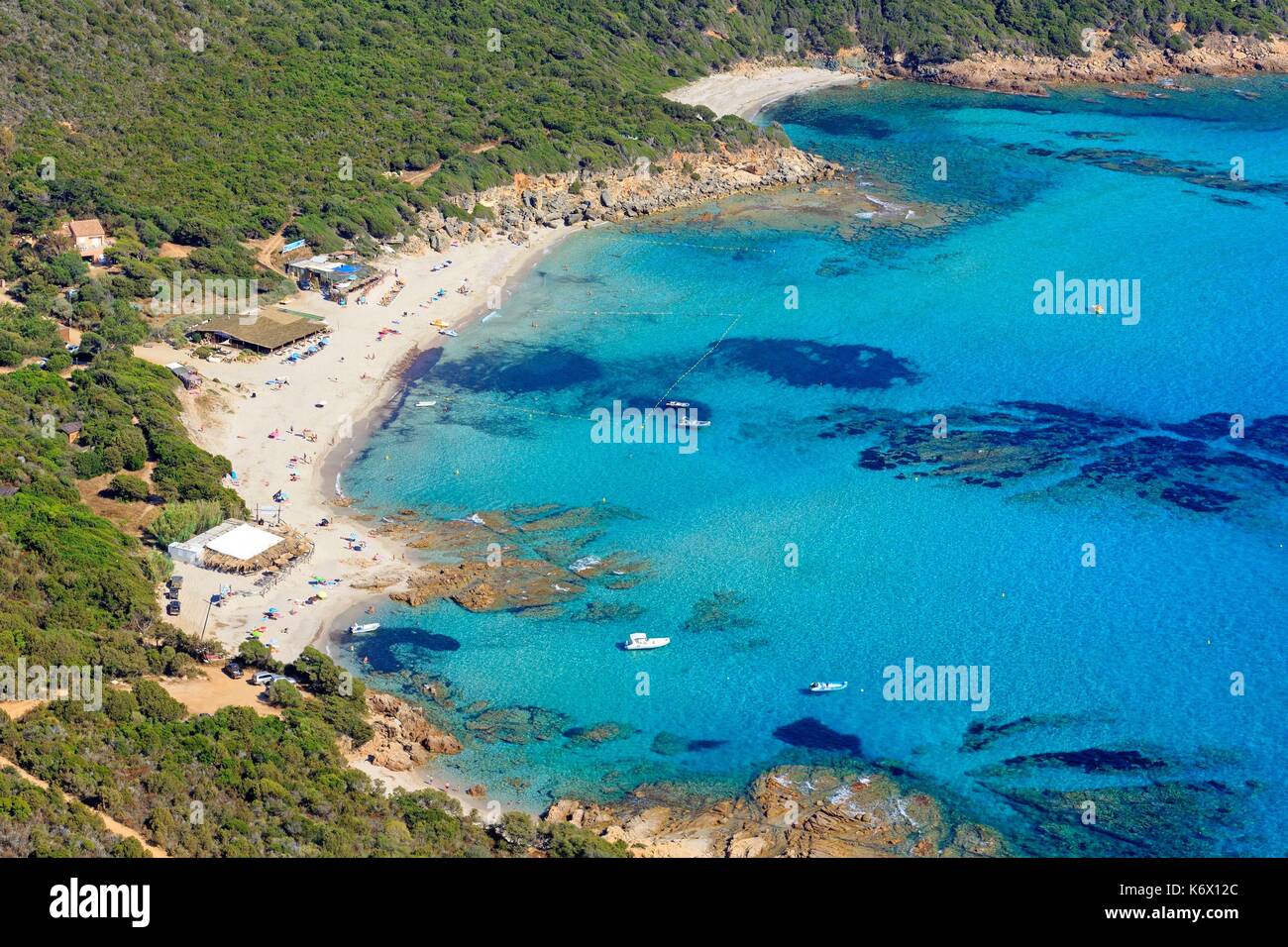 Frankreich, Corse du Sud, Ornano, Coti Chiavari, Cala d'Orzo Strand ...