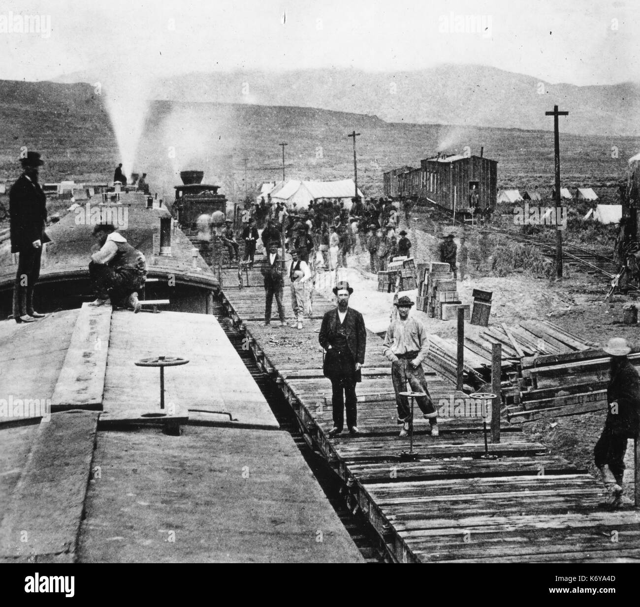 Transcontinental Railroad 1869 Stockfotos & Transcontinental Railroad ...
