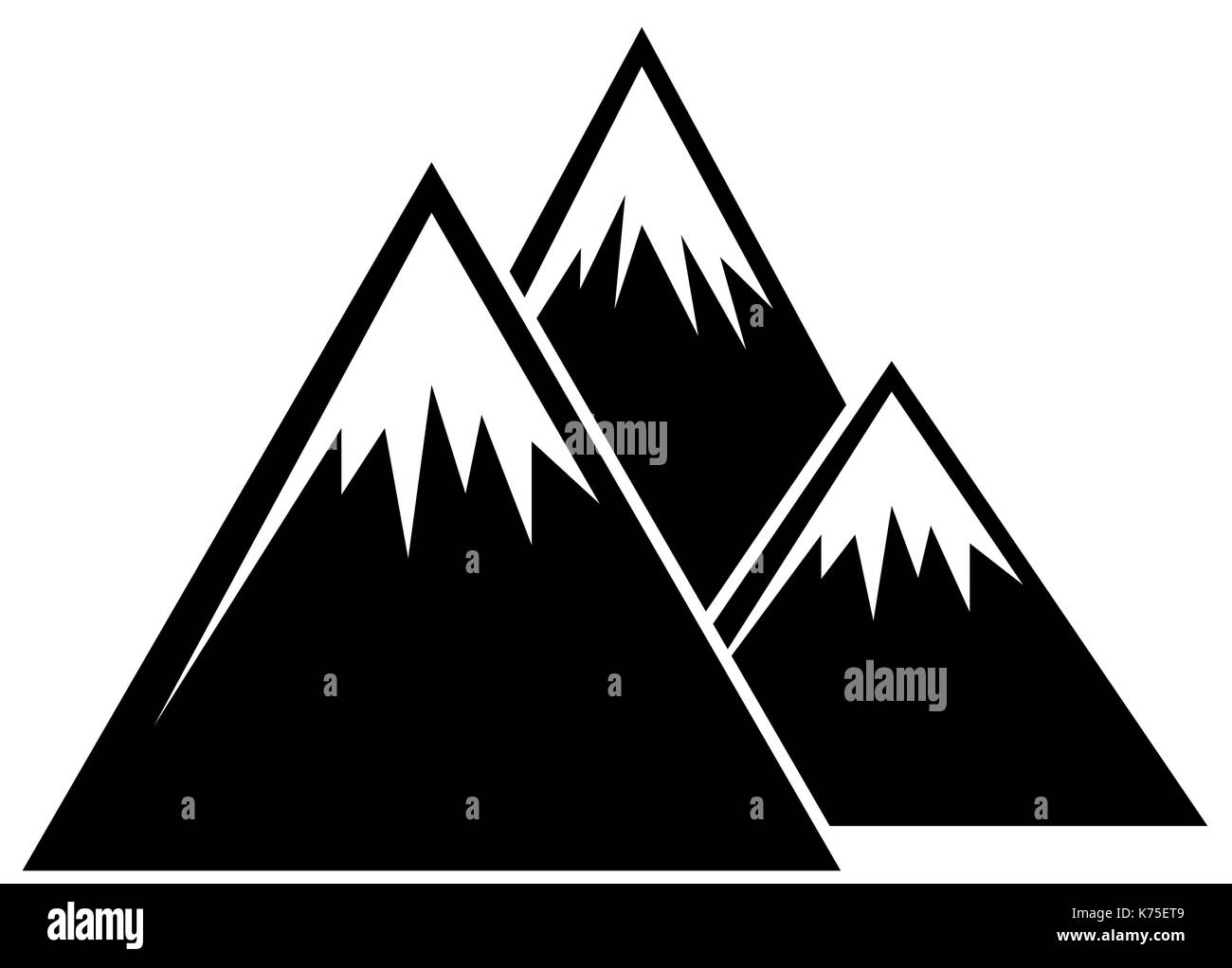 Berge silhouette Vektor symbol Icon Design. Schöne Abbildung auf weißem ...