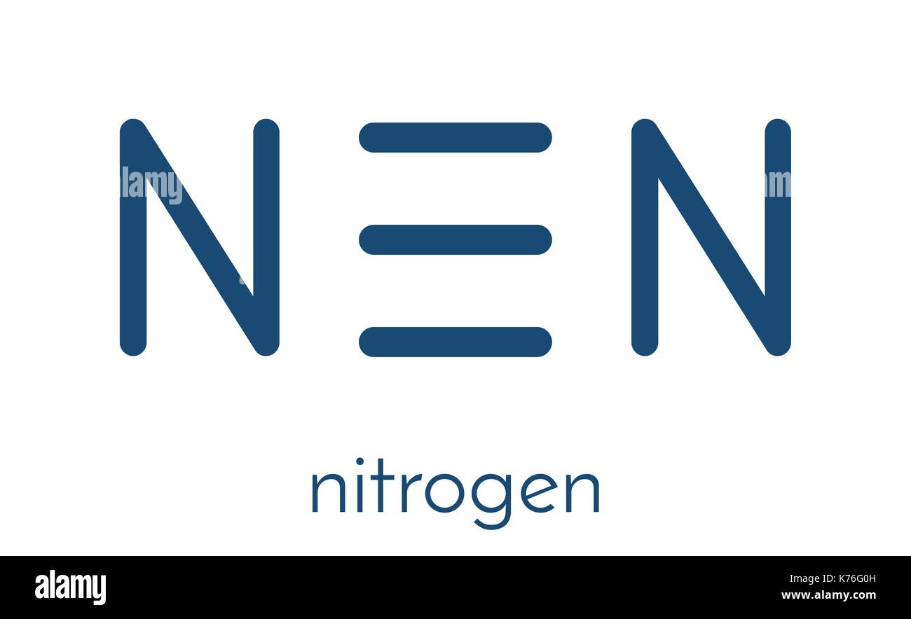 Elementarem Stickstoff (N2) Molekül. Stickstoff ist der ...