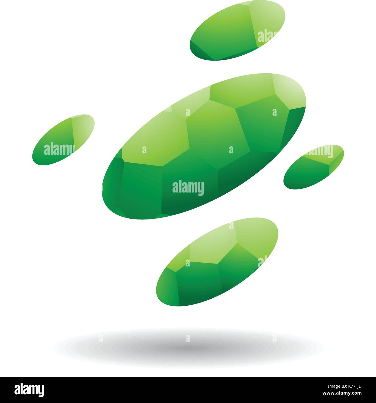 Design Konzept der Ovale Punkte Symbol mit Mosaikmuster, Vector ...