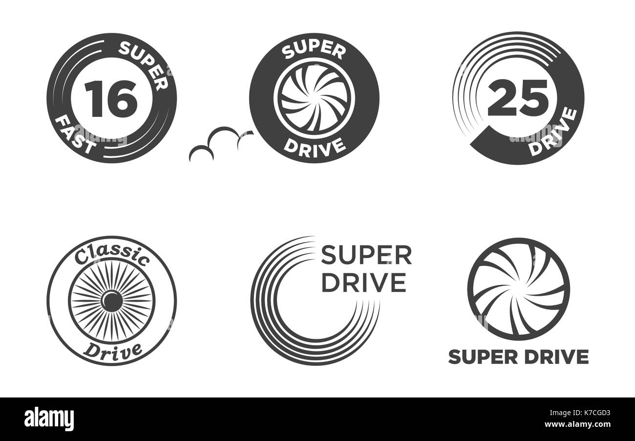 Rad auto Icon Set Vorlage Logo. Vector Illustration Stock-Vektorgrafik ...