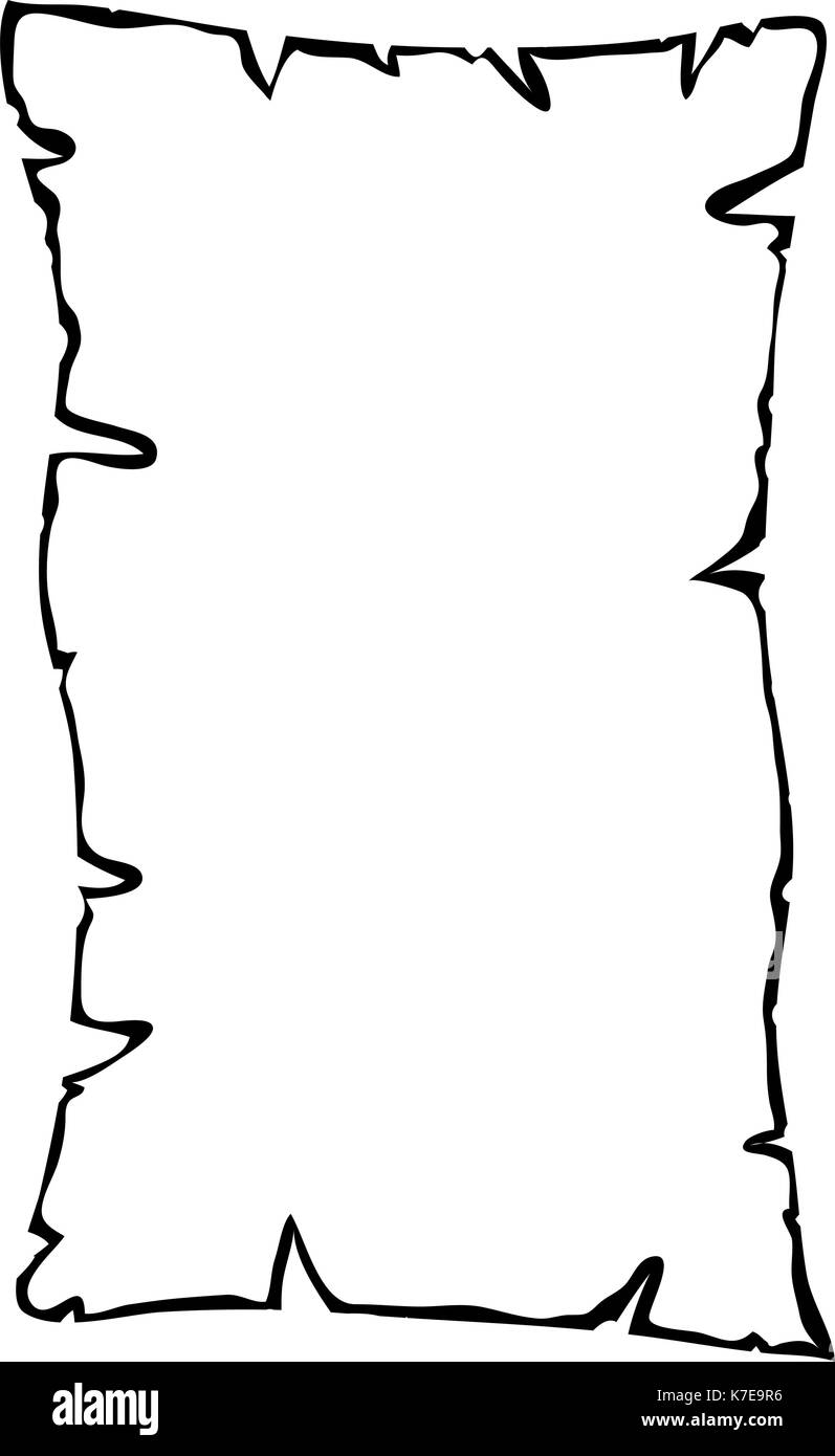 Altes Papier, Pergament Umrisse silhouette Vektor symbol Icon Design ...