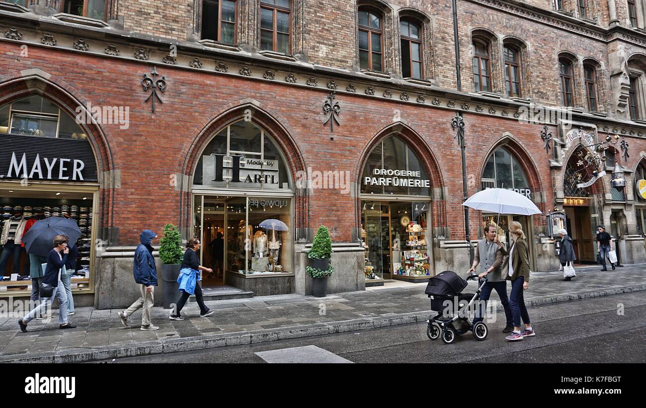 Die Gebäude in der Innenstadt von München, Deutschland Stockfotografie ...
