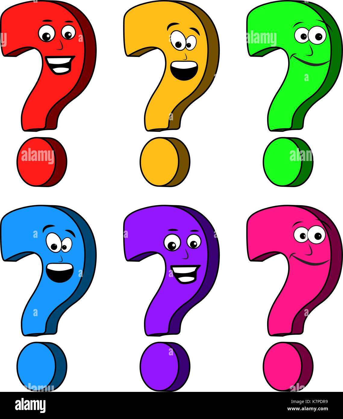 Fragezeichen cartoon Vektor symbol Icon Design. Schöne Abbildung auf ...