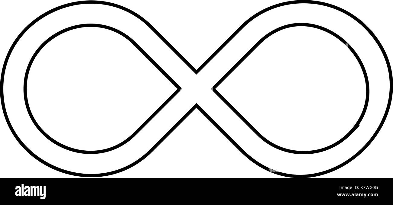 Unendlichkeitszeichen silhouette Vektor symbol Icon Design. Schöne ...