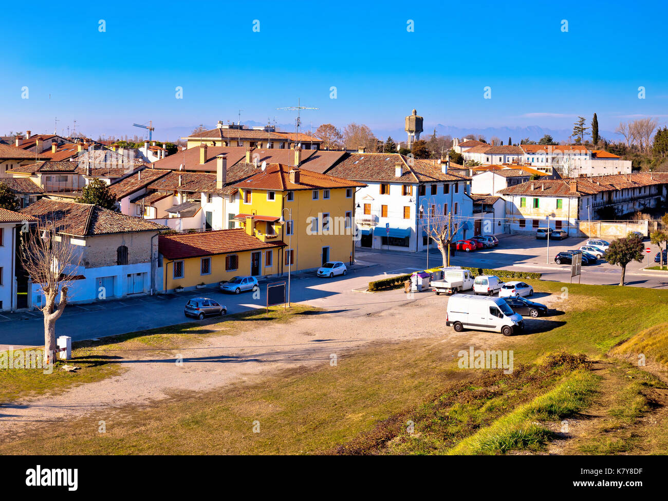 Stadt Palmanova skyline Panorama von Stadt Verteidigung Wände, Region Friaul-Julisch Venetien in ...