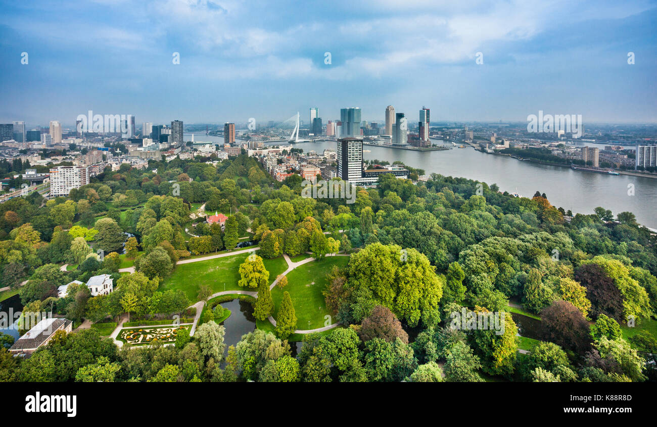 Niederlande, Südholland, Rotterdam, Luftaufnahme von Het Park, ein Park ...