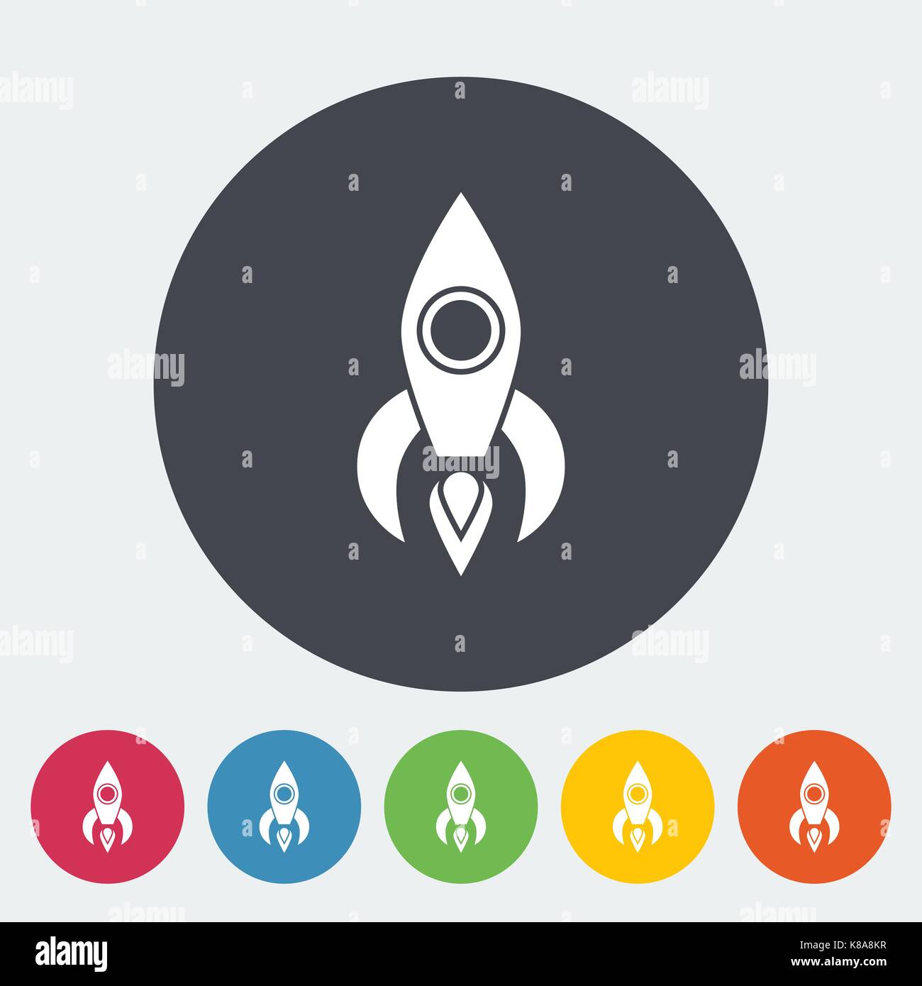 Rakete dünne Linie flach Vektor zugehörige Symbol für Web und mobile ...