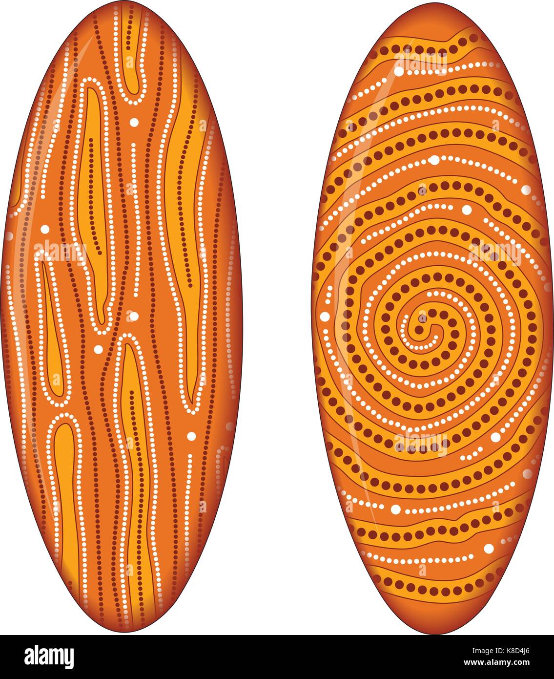 Aboriginal Schild (Vector Art). Abbildung auf Aboriginal Art des dot ...