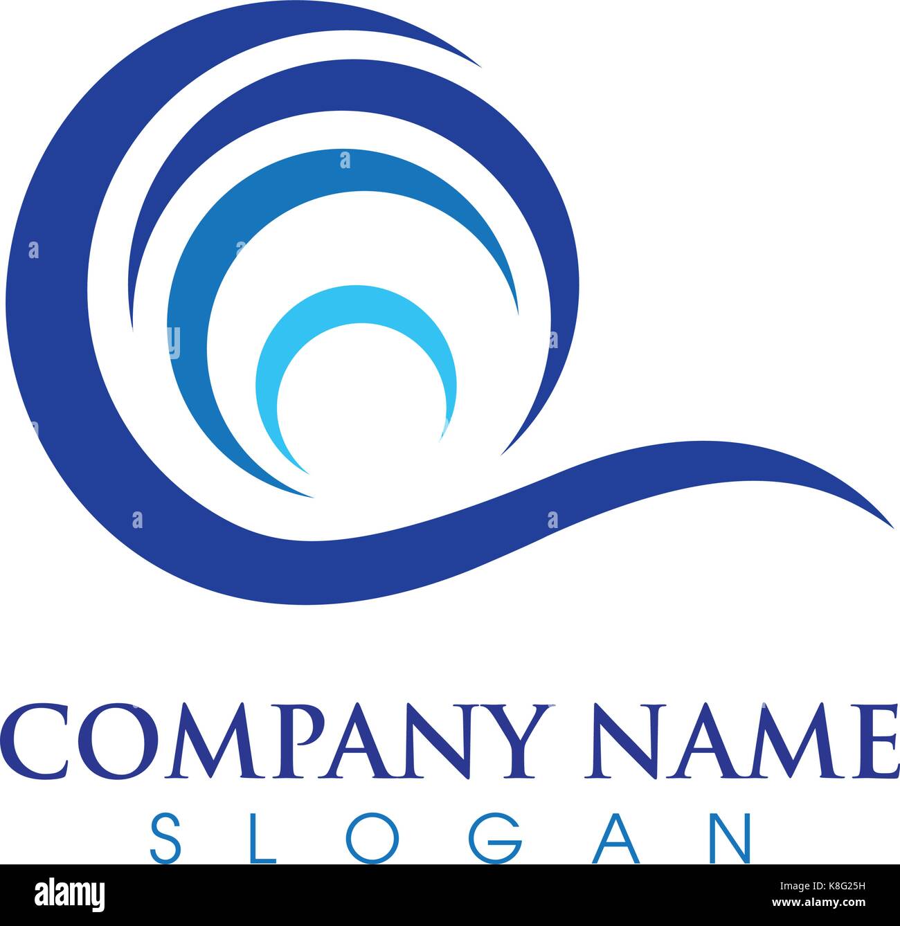 Wasser Welle Symbol und Ikone Logo Vorlage Vektor Stock-Vektorgrafik ...