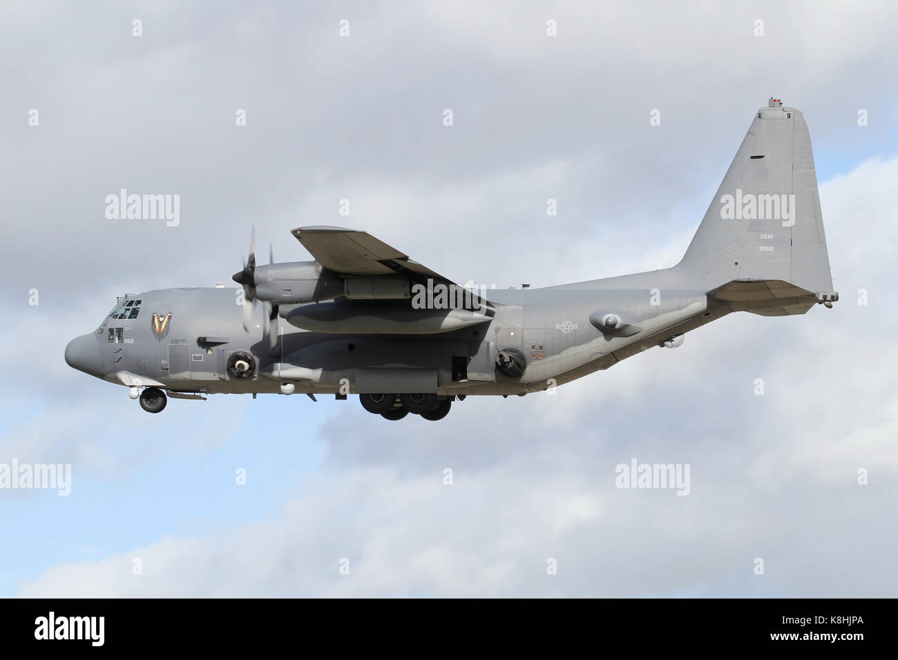 USAF AFSOC AC-130 U Spooky gunship auf Ansatz in die RAF Mildenhall ...