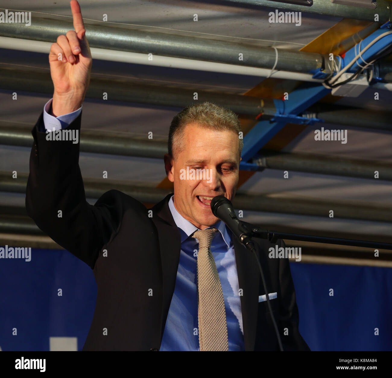 München, Deutschland. 19 Sep, 2017. Bayerische Vorsitzende der AfD Petr ...