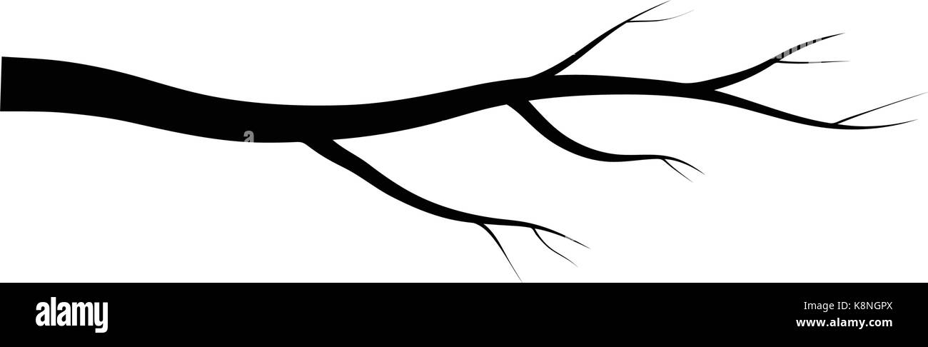 Kahlen ast Baum Silhouette Vektor symbol Icon Design. Schöne Abbildung ...