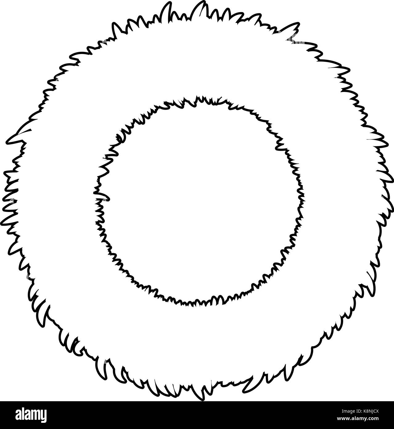 Weihnachten Kranz silhouette Vektor Symbol, Icon Design. Abbildung auf ...