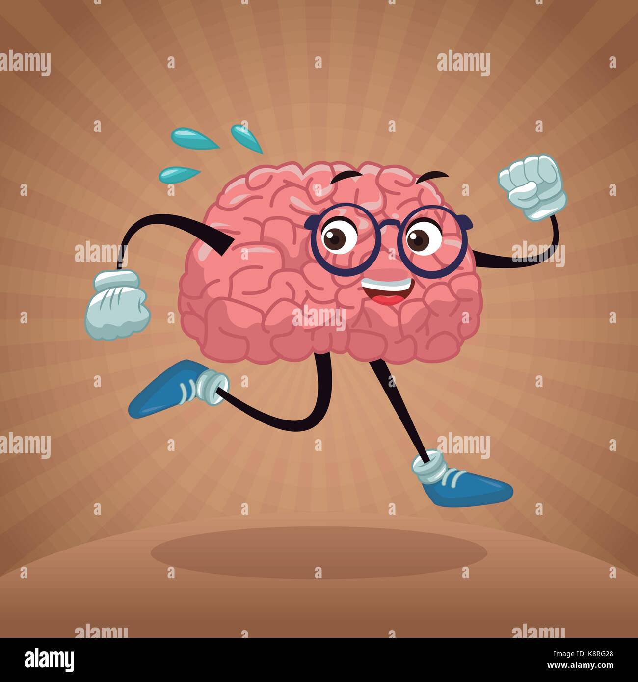 Human brain cartoon arms legs -Fotos und -Bildmaterial in hoher ...