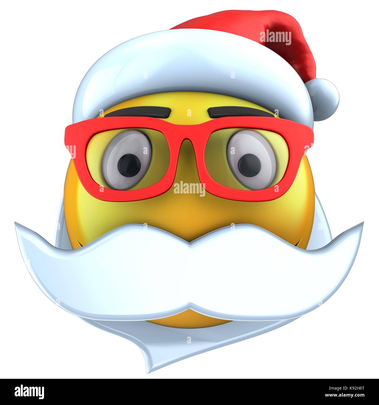 3D-Darstellung der gelbe Smiley smile mit Mütze mit weißem Hintergrund ...