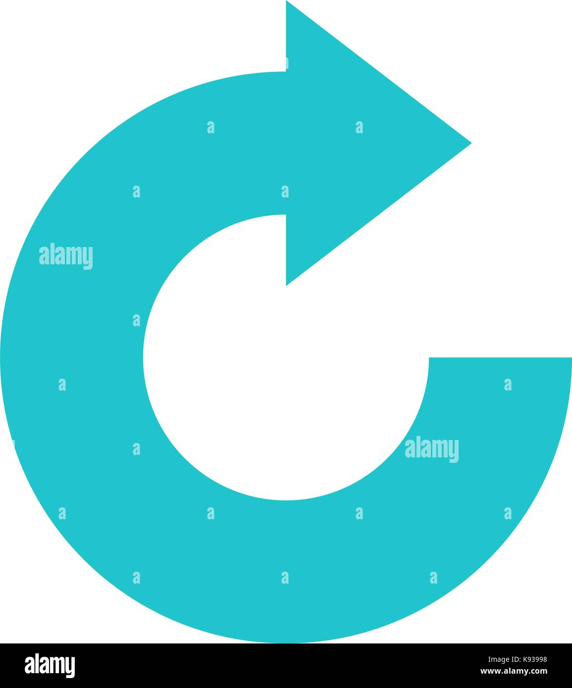 Pfeil Richtung Symbol navigation Button neu laden, aktualisieren ...