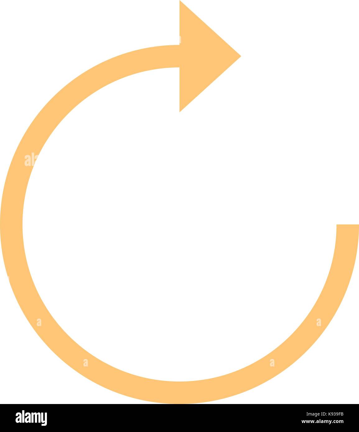 Pfeil Richtung Symbol navigation Button neu laden, aktualisieren ...