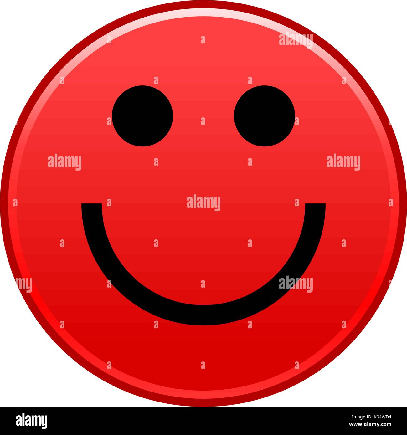 Rot glücklich lächelnde Gesicht heiter Smiley Emoticon. Schnelle und ...