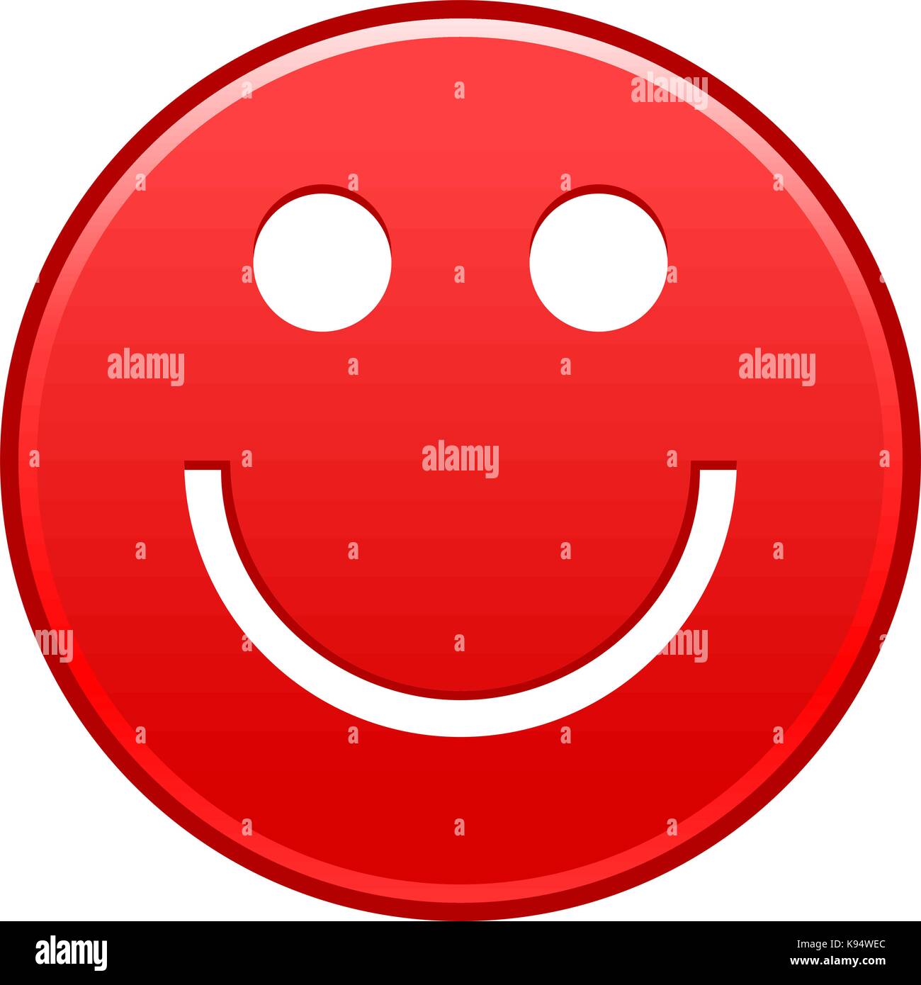 Rot glücklich lächelnde Gesicht heiter Smiley Emoticon. Schnelle und ...