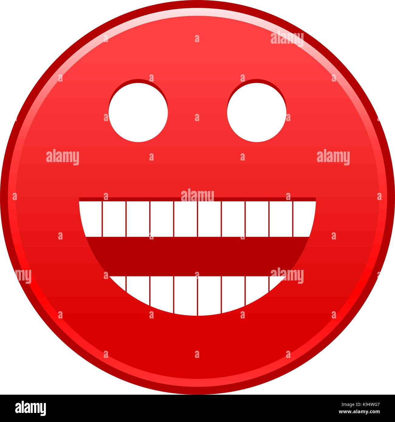 Rot glücklich lächelnde Gesicht heiter Smiley Emoticon. Schnelle und ...