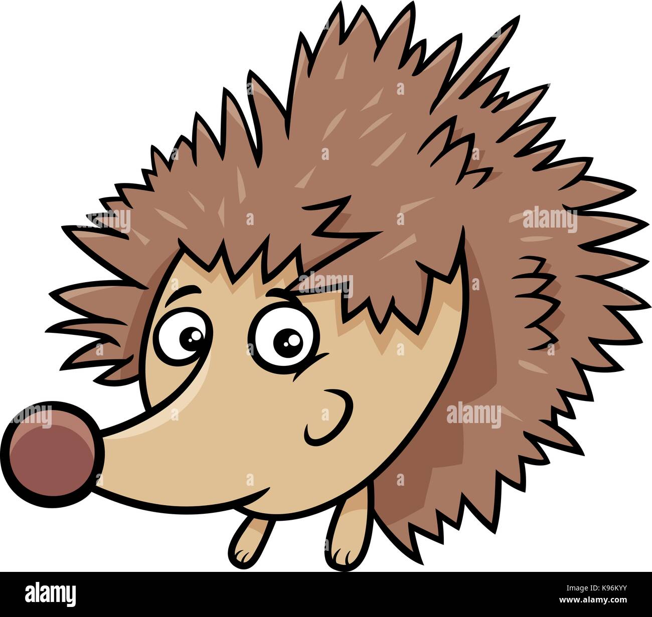 Cartoon Illustration von Hedgehog Comic Tier Charakter Stock ...