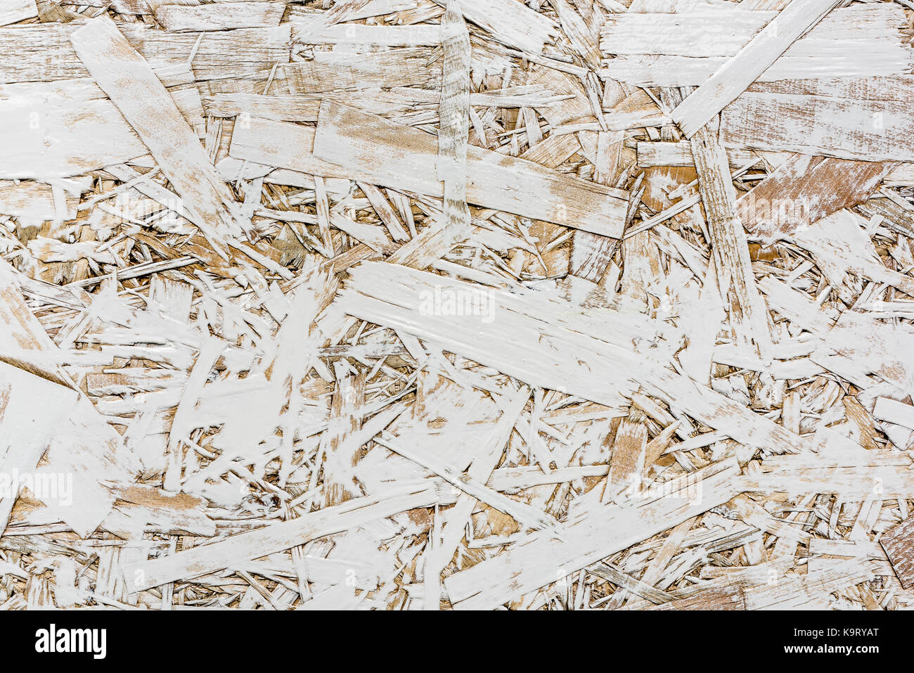 Weiß lackiert eine Schicht "oriented strand board"-Platten osb. Vintage ...