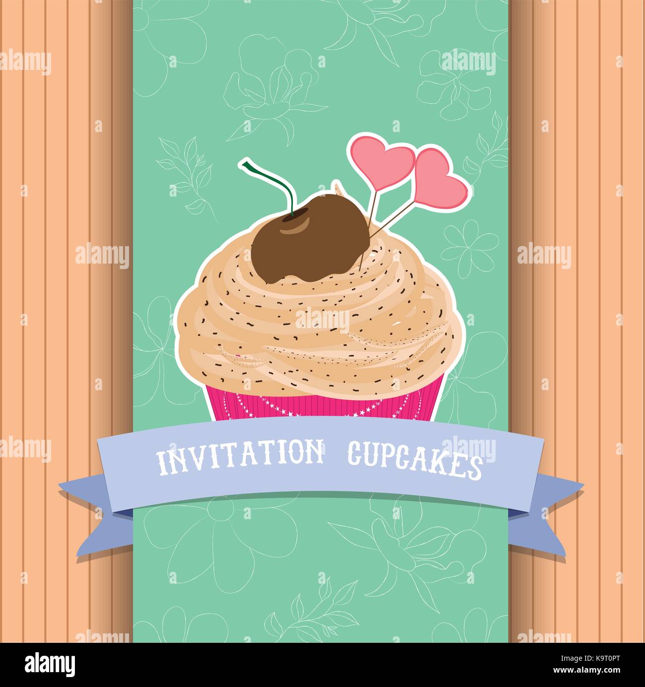 Vintage homemade cupcakes poster -Fotos und -Bildmaterial in hoher ...