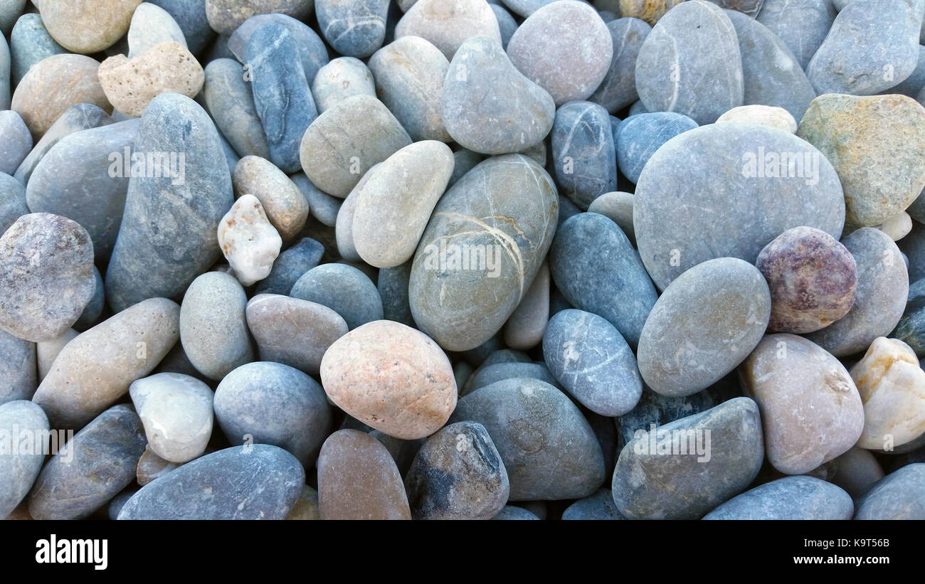 Close up schöne Kieselsteine Textur auf den Strand von Menton in ...